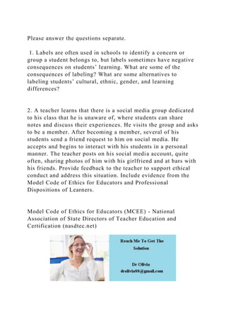 Please answer the questions separate. 1. Labels are often used .docx