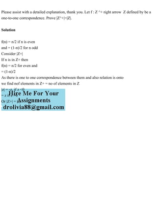 Please assist with a detailed explanation, thank you. Let f Z ^+ r.pdf