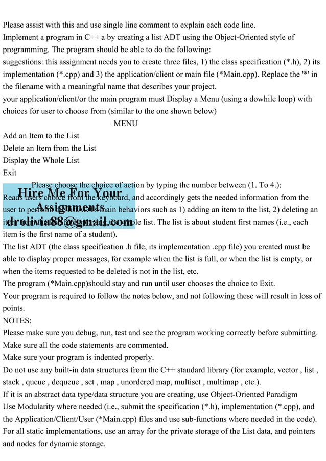 Please assist with this and use single line comment to explain each .pdf