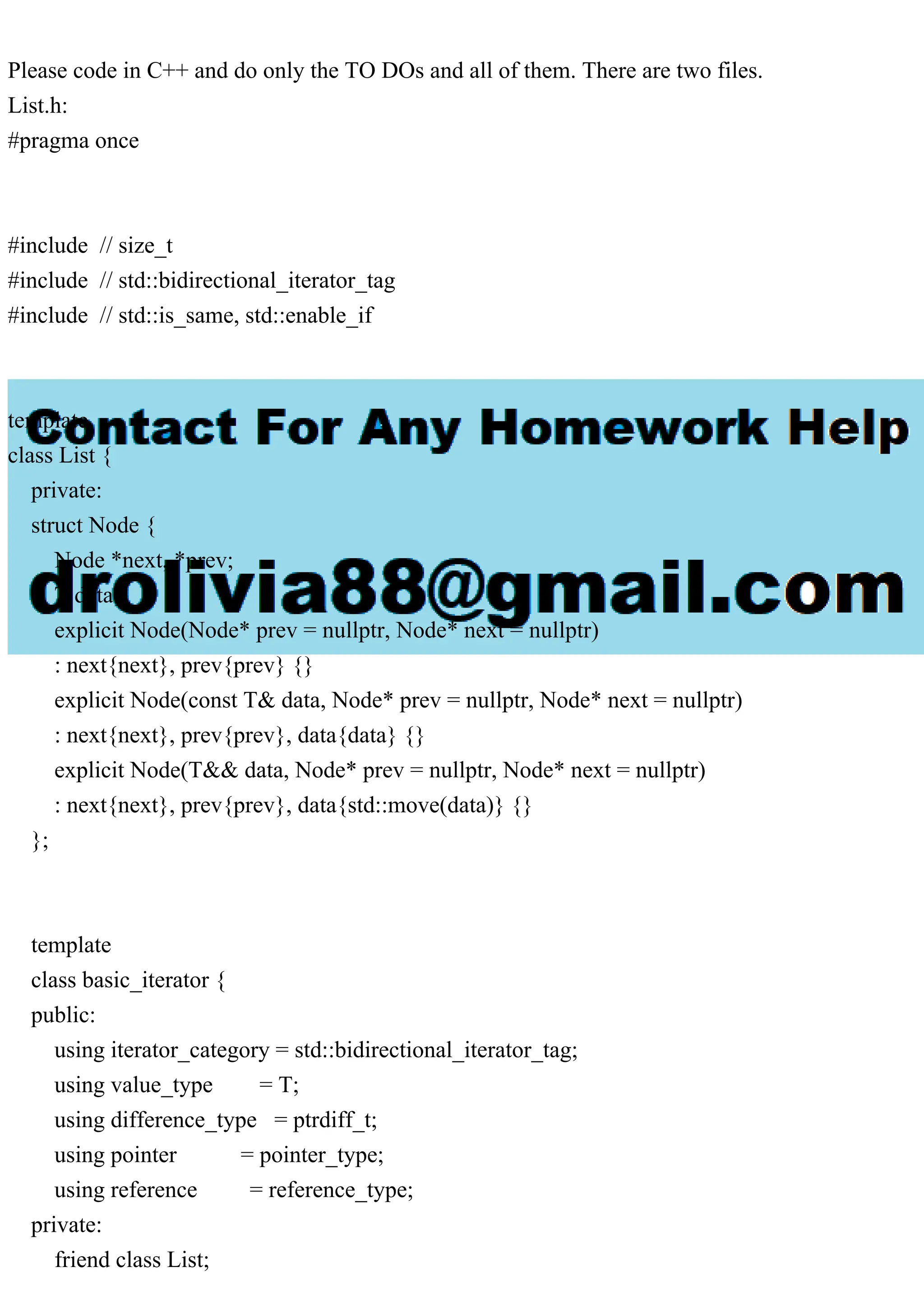 Please code in C++ and do only the TO DO s and all of them. There a.pdf