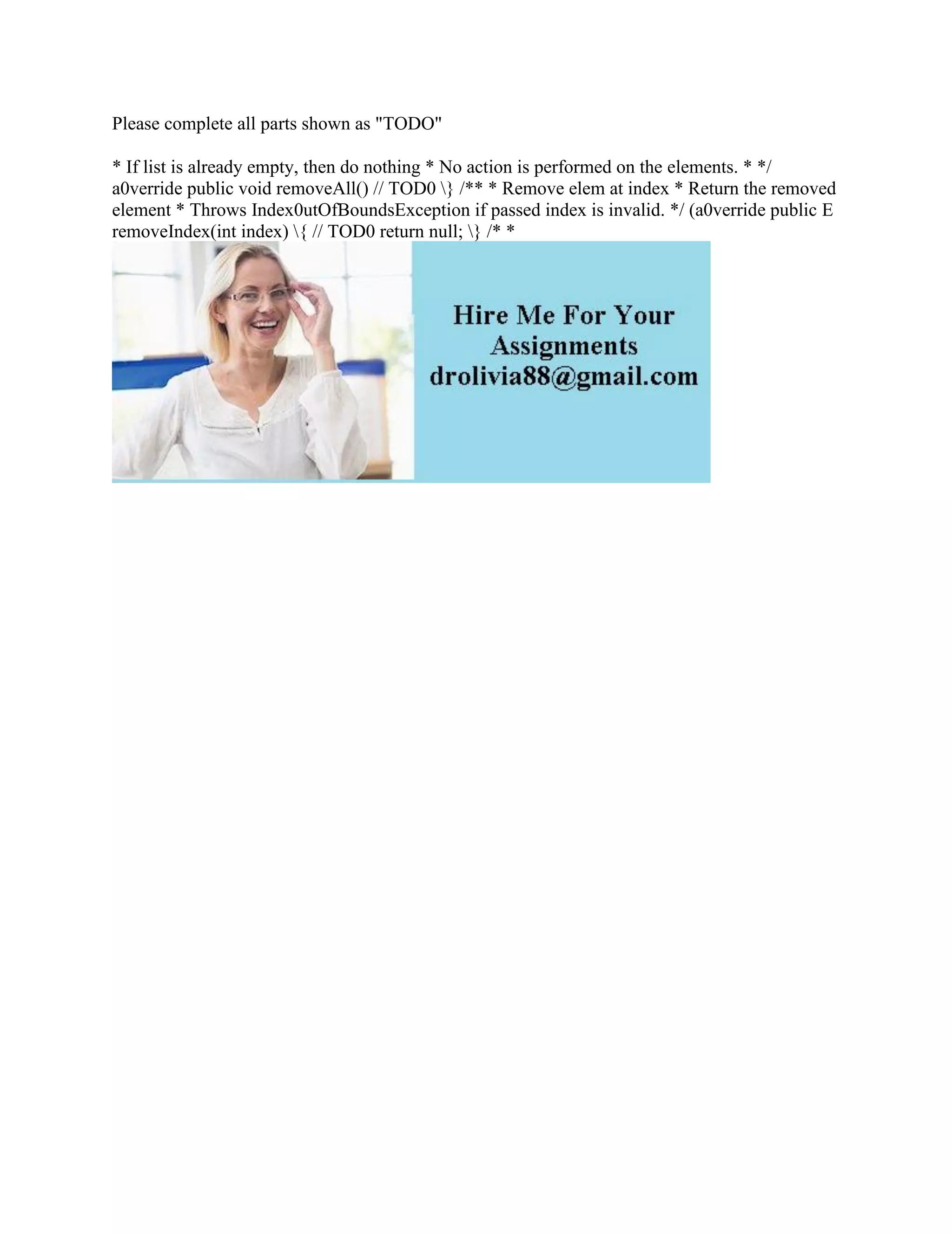 Please complete all parts shown as -TODO- - If list is already empty-.pdf