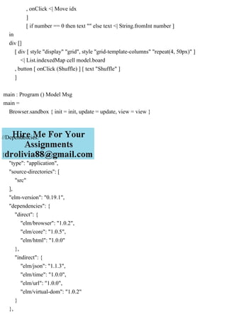 Please, correct the following ELM codemodule Main exposing (..).pdf
