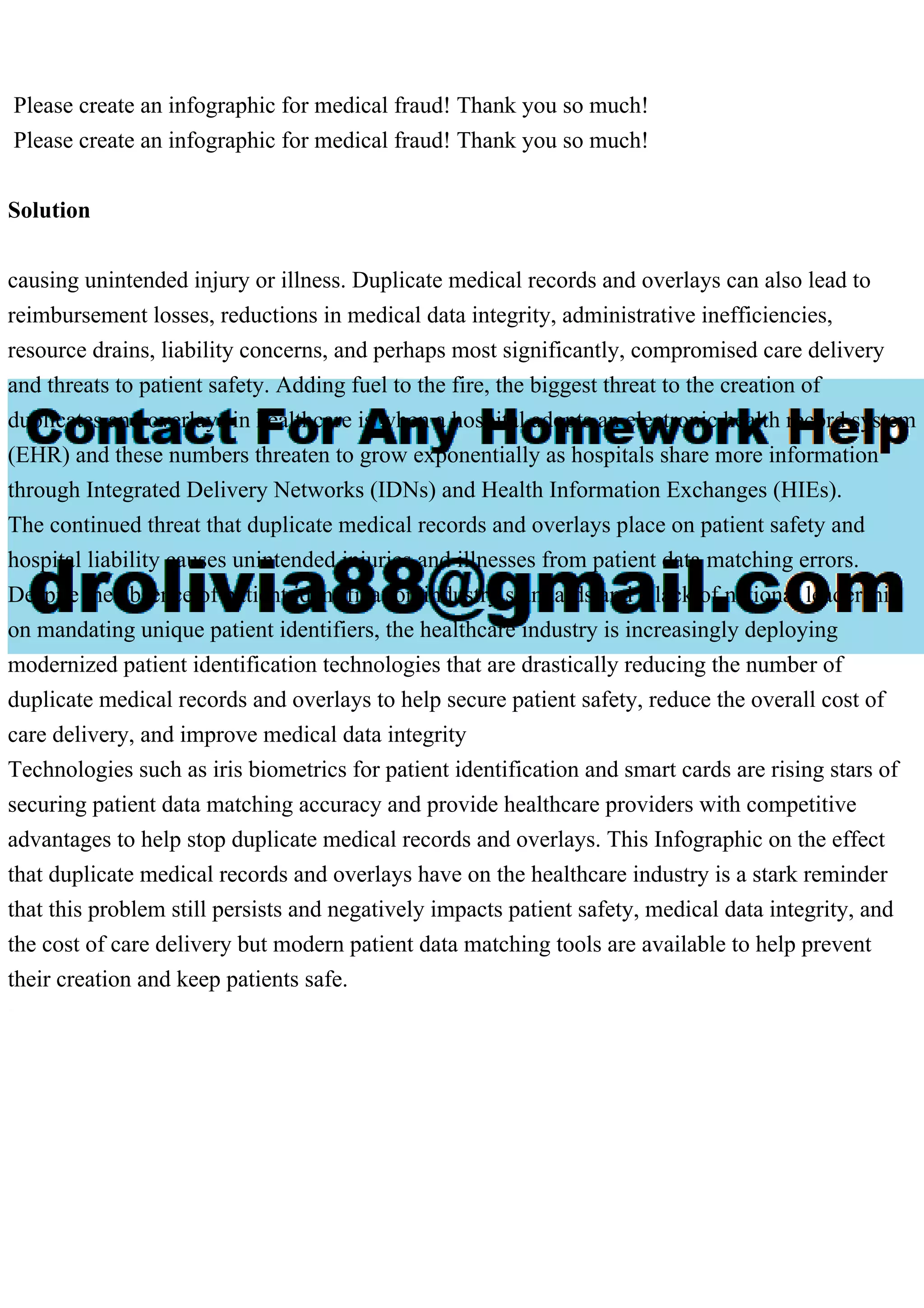 Please create an infographic for medical fraud! Thank you so much.pdf ...