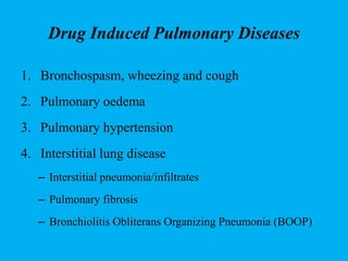 DRUG INDUCED PULMONARY DISEASES | PPTX