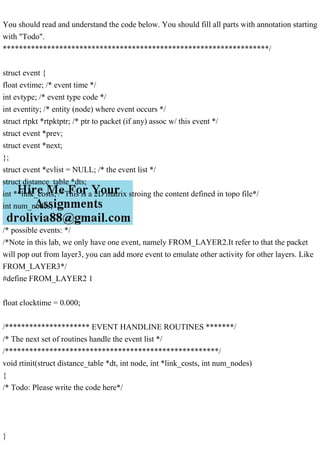 Please fill in the code to run the program based on the following in.pdf