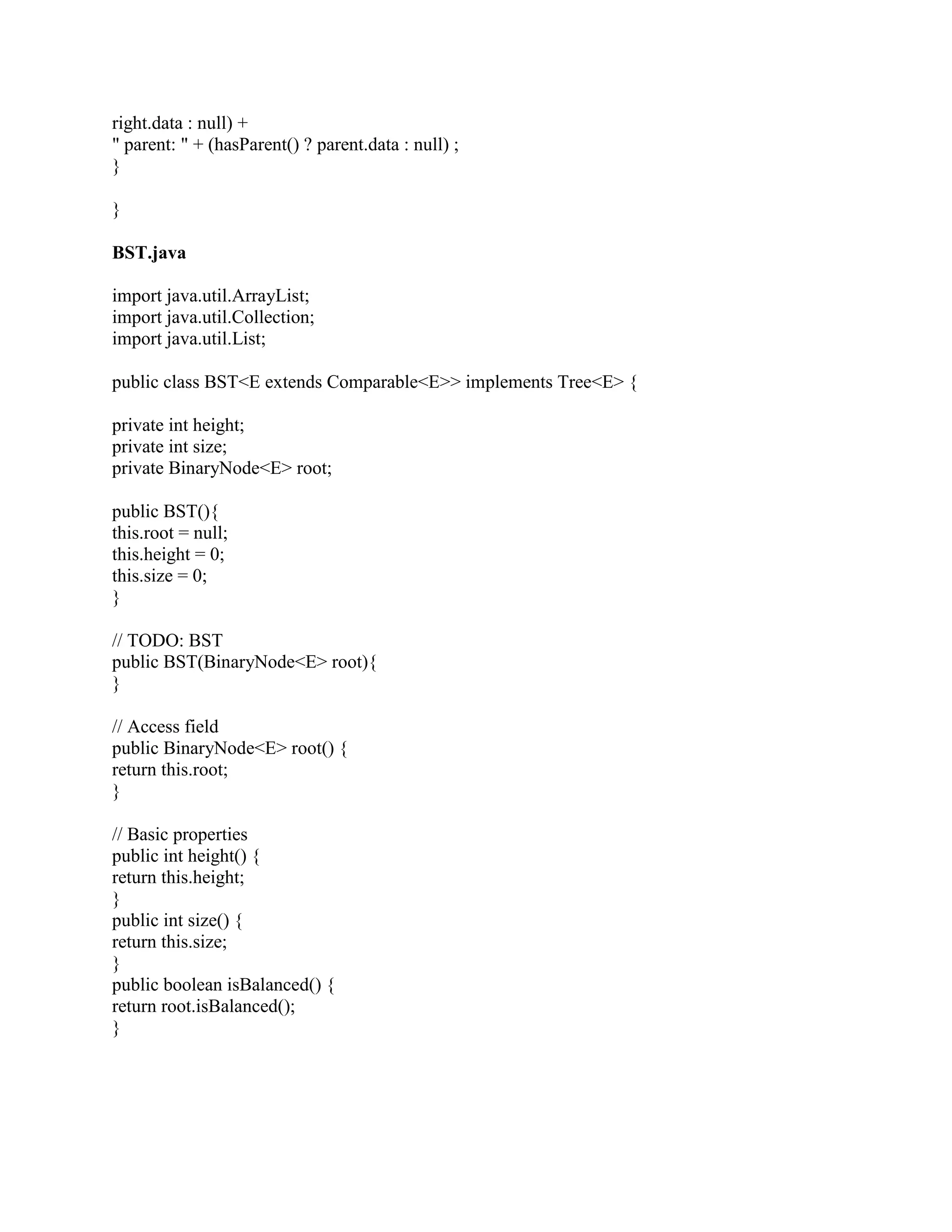 Please finish everything marked TODO BinaryNode-java public class Bi.docx