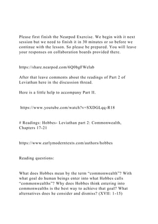 Please first finish the Nearpod Exercise. We begin with it next .docx