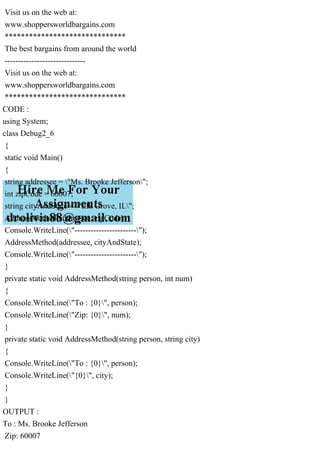 Please follow the code and comments for description and outputs C.pdf ...