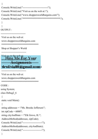 Please follow the code and comments for description and outputs C.pdf ...