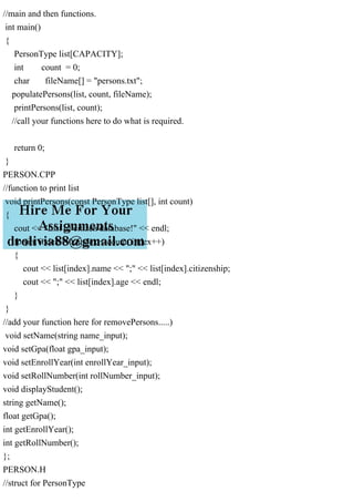 PLEASE HELP IN C++For this test, you will need to create the follo.pdf