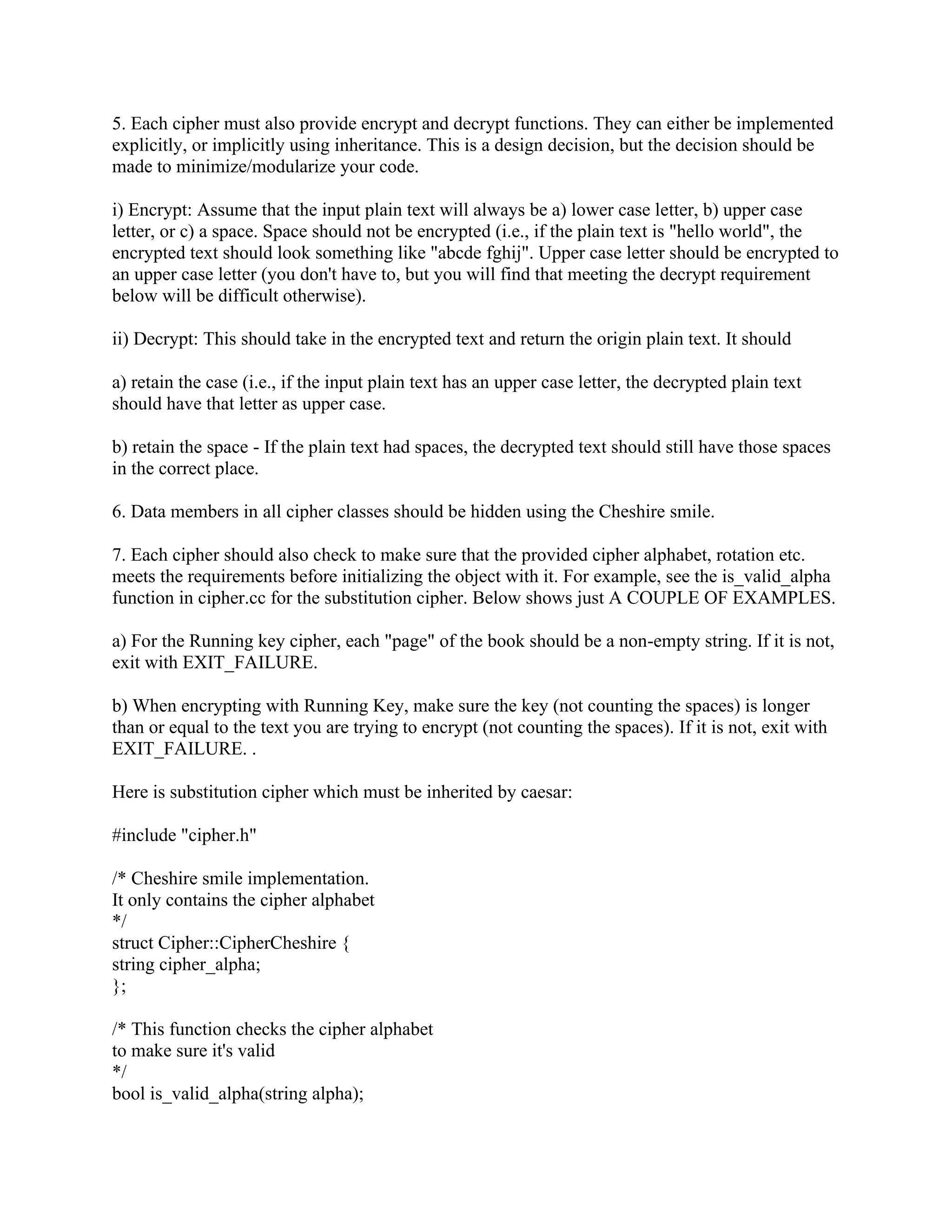 Please help me fill out the TODO parts in the Caesar cipher that must.pdf