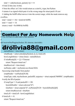 Please help with the below 3 questions, the python script is at the.pdf | Computer Networking ...