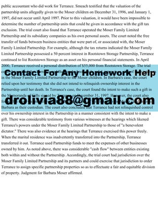 Please IRAC this brief. Terrance and Barbara Moser were married on O.pdf