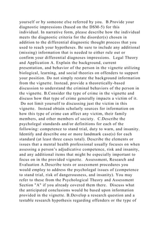 Please note that the following vignettes represent samples of the ty ...