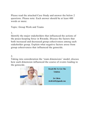 Please read the attached Case Study and answer the below 2 questions.docx
