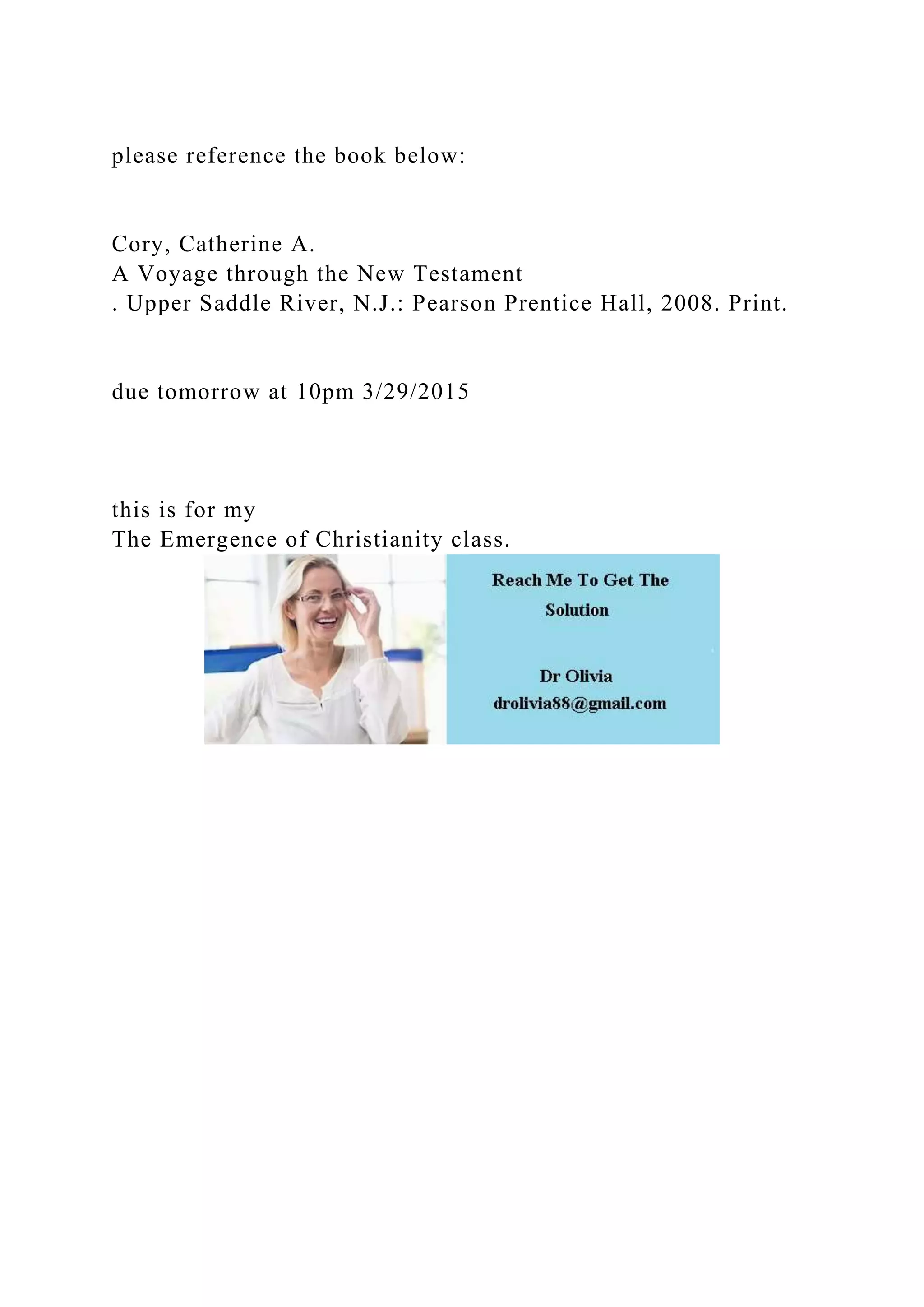please reference the book belowCory, Catherine A. A Voyage .docx