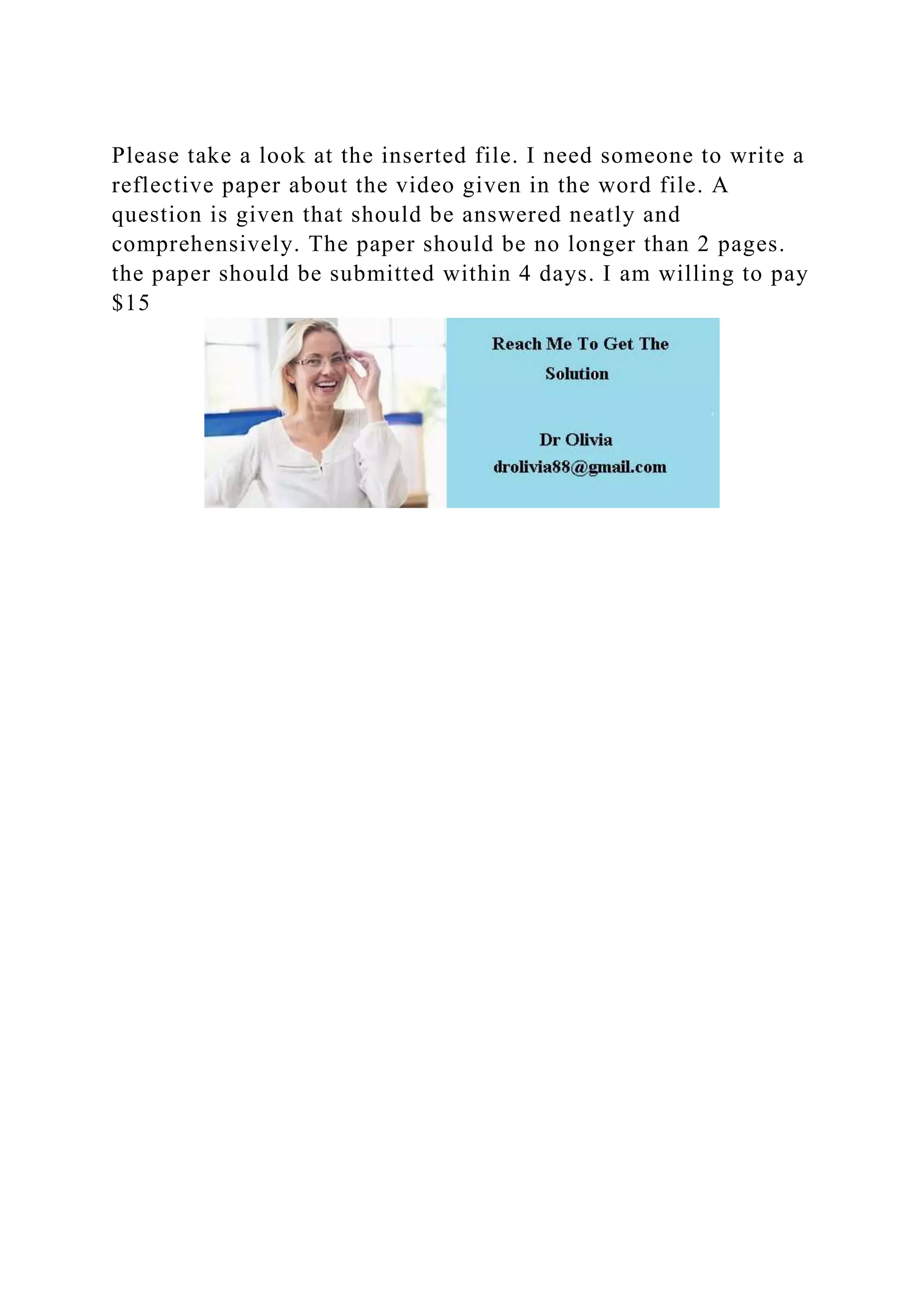 Please take a look at the inserted file. I need someone to write a r.docx