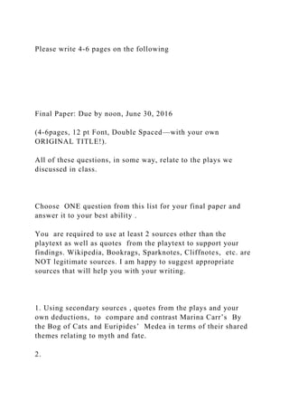Please write 4-6 pages on the followingFinal Paper Du.docx