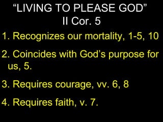 Pleasing god 2 | PPT