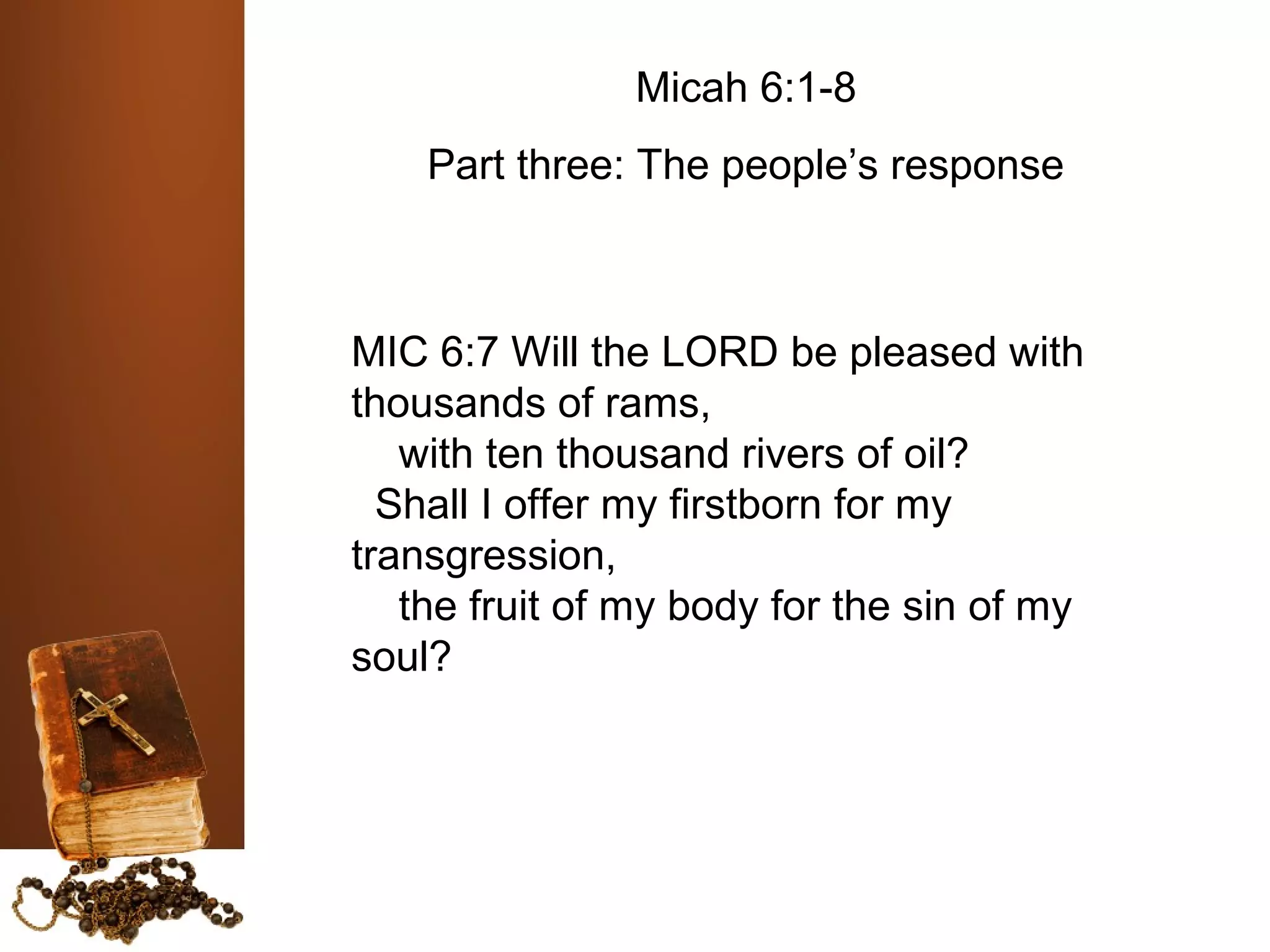 Pleasing God: What does God require of us? | PPT