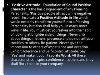 Pleasing personality... | PPTX