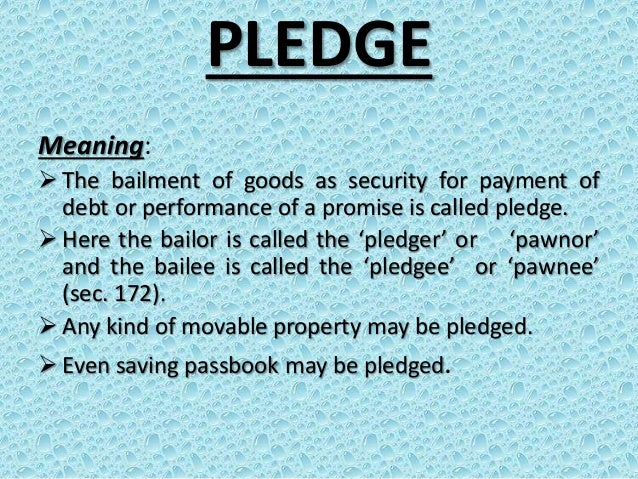 Pledge