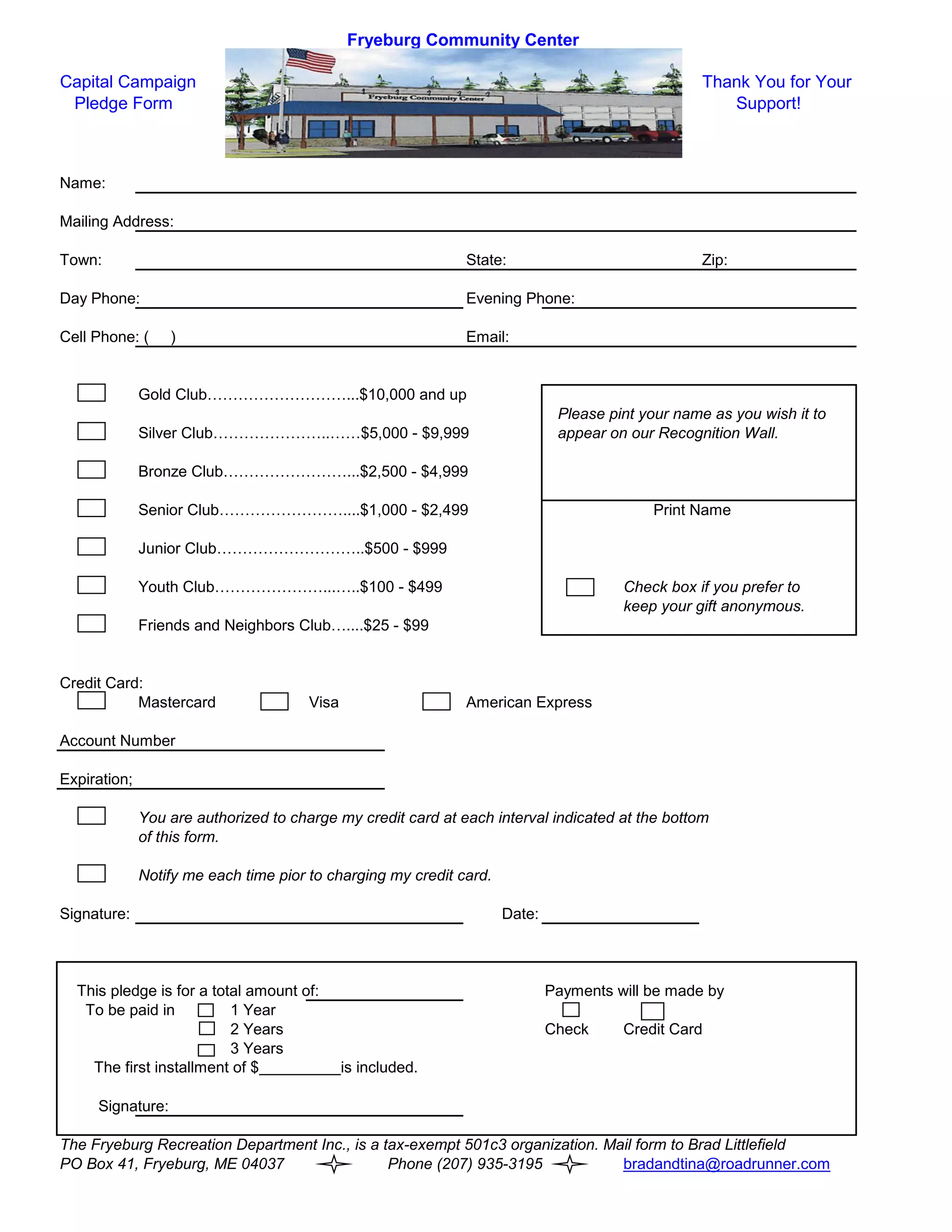 Pledge Form | PDF