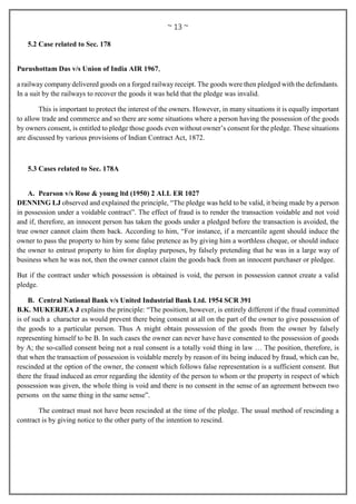 Pledgement of goods | PDF