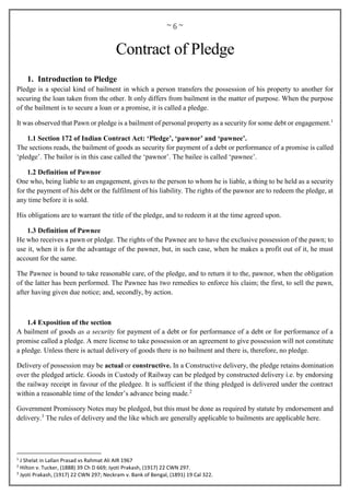 Pledgement of goods | PDF