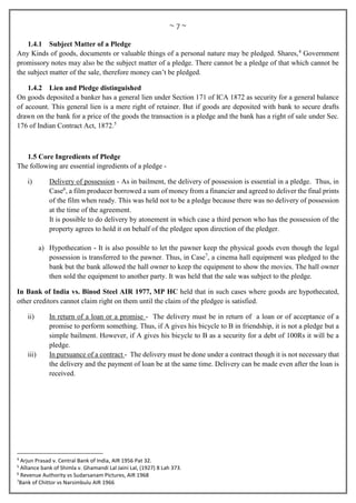 Pledgement of goods | PDF