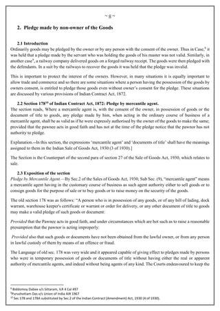 Pledgement of goods | PDF