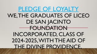 PLEDGE OF LOYALTY of kinder to grade six.pptx