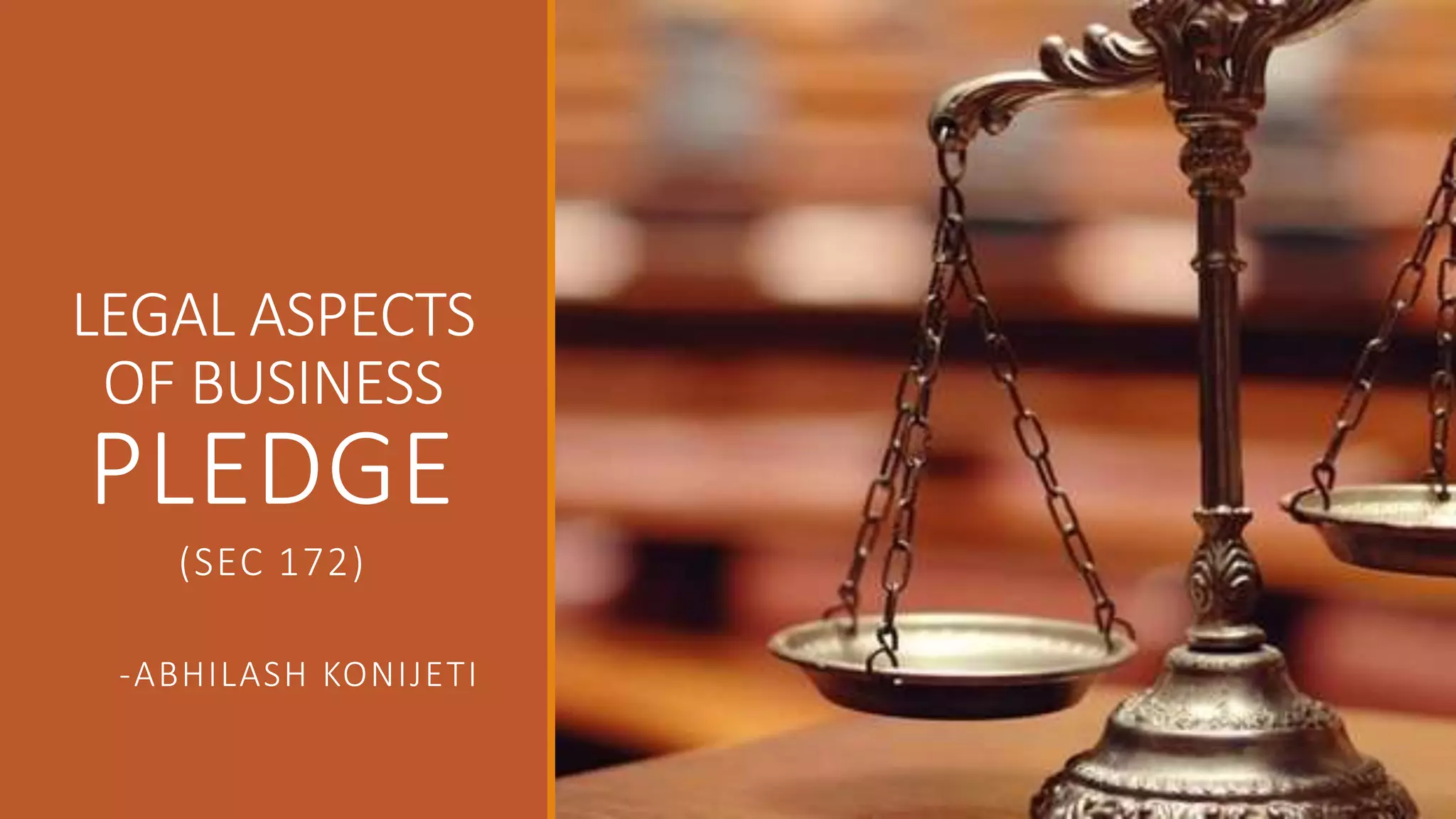Pledge in Legal Aspects of Business | PPTX