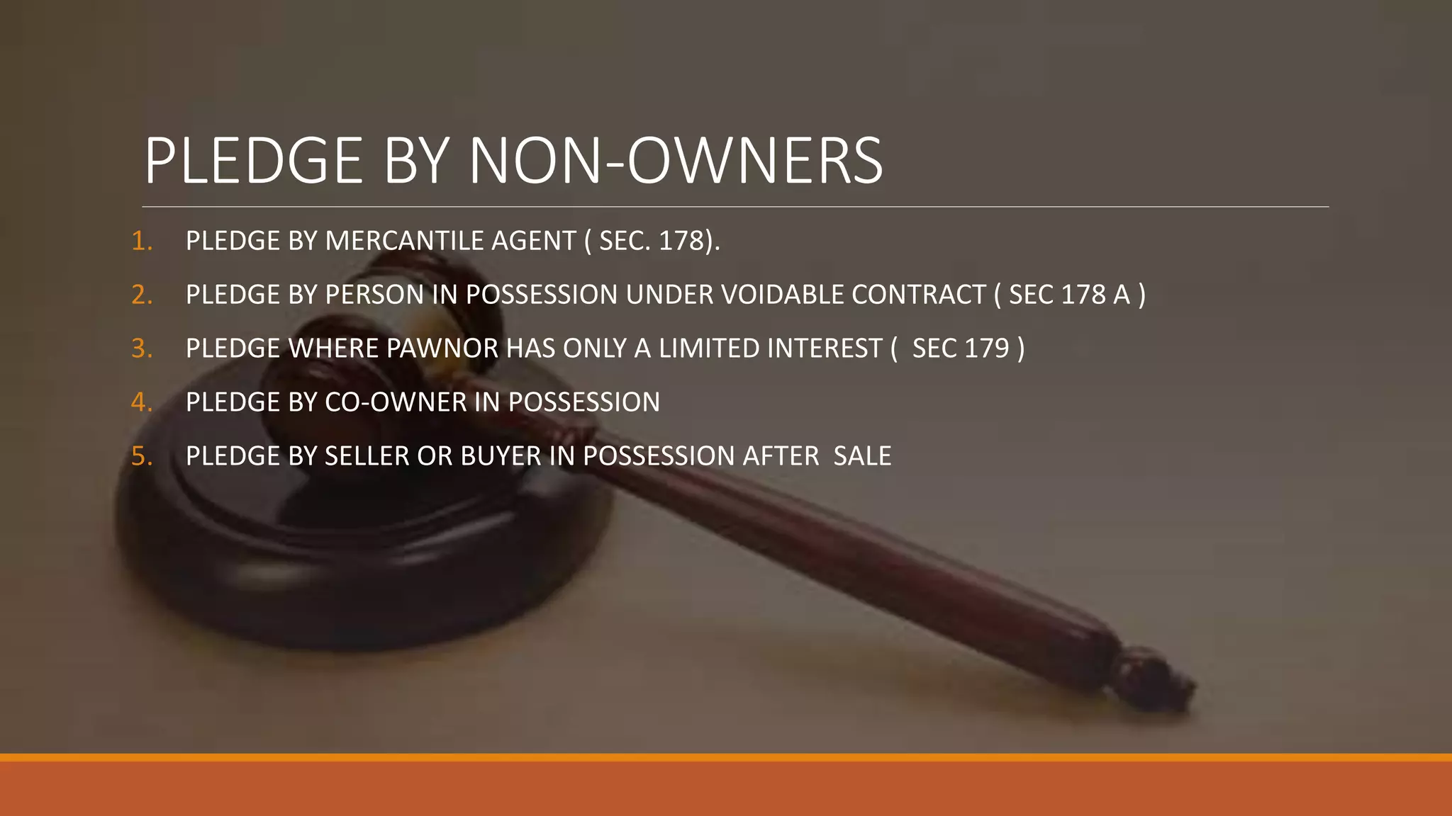 Pledge in Legal Aspects of Business | PPTX