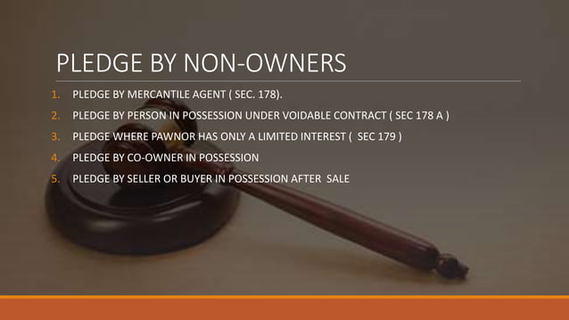 Pledge in Legal Aspects of Business | PPTX | Business | Business and ...