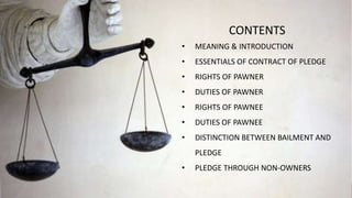 Pledge in Legal Aspects of Business | PPTX