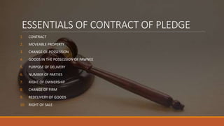 Pledge in Legal Aspects of Business | PPTX