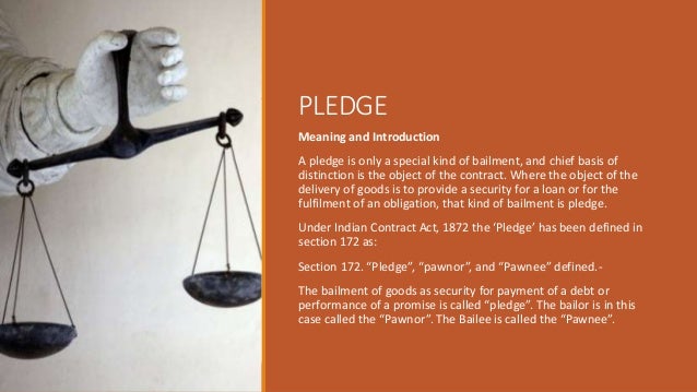 Pledge in Legal Aspects of Business