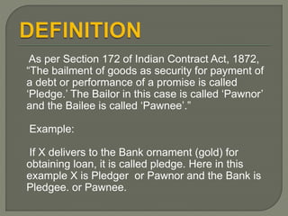 PPT on the topic Pledge under ICA, 1872 | PPTX