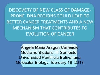 Fragile sites in the cancer | PPTX
