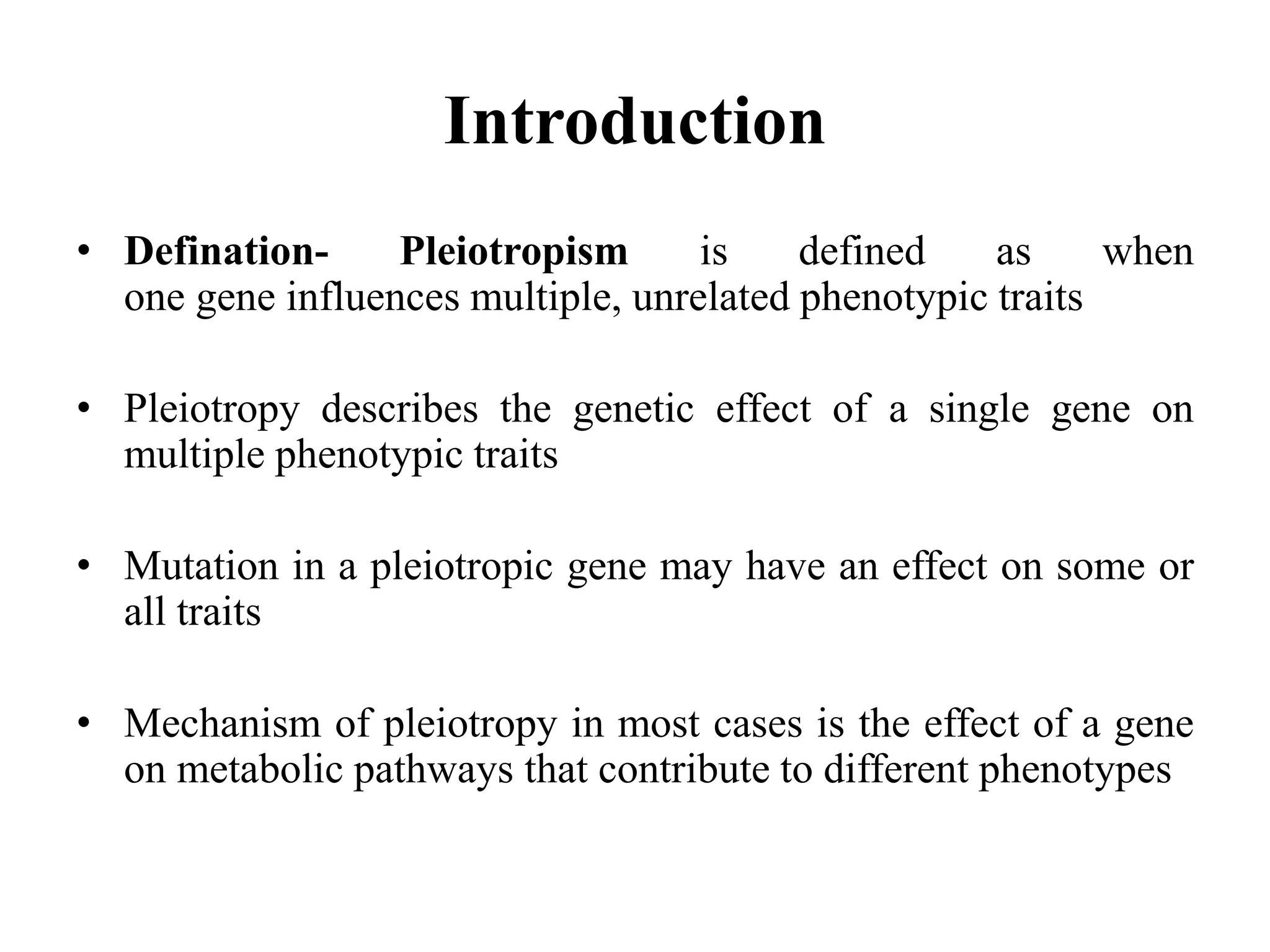 Pleiotropism | PPTX