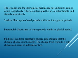 PLEISTOCENE GLACIATION[2].pptx | Geography | Science