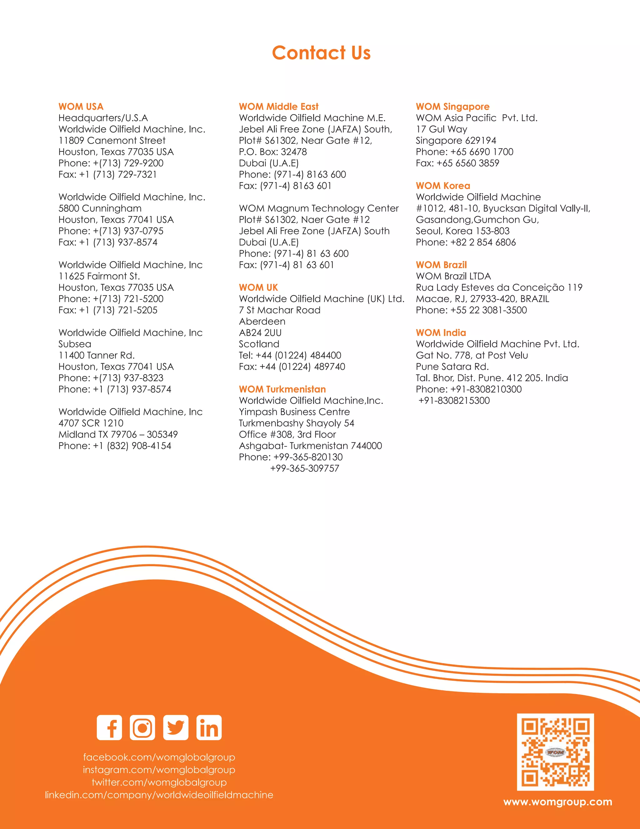 Plem Plet, Plem Plet Oilfield Equipments - WOM Group | PDF