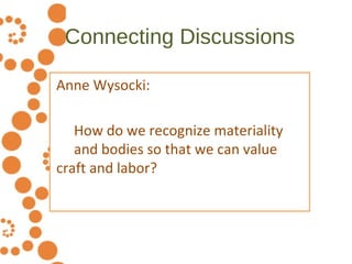 Functionality, Materiality, Commodification | PPT