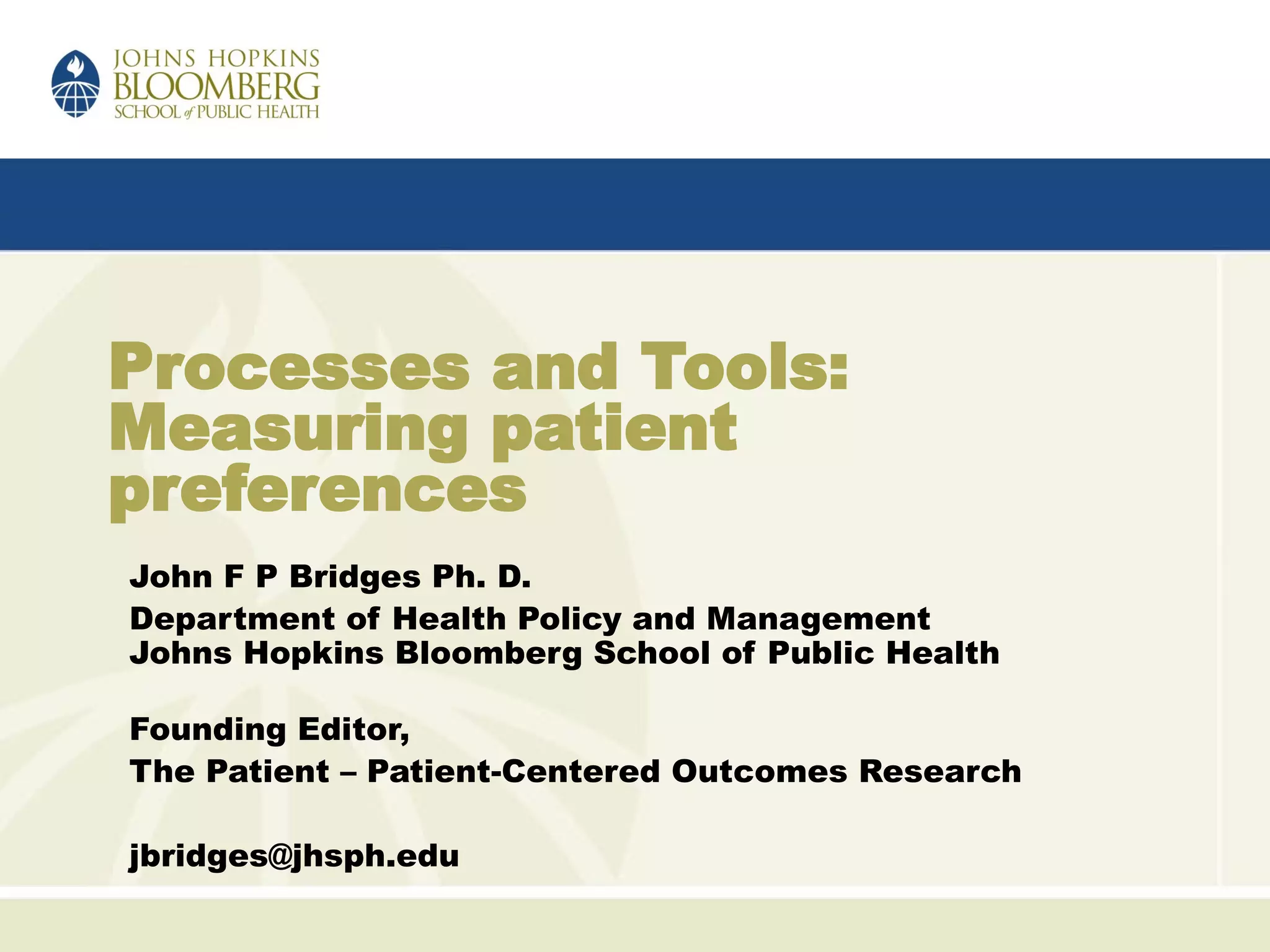 Measuring patient preferences | PDF