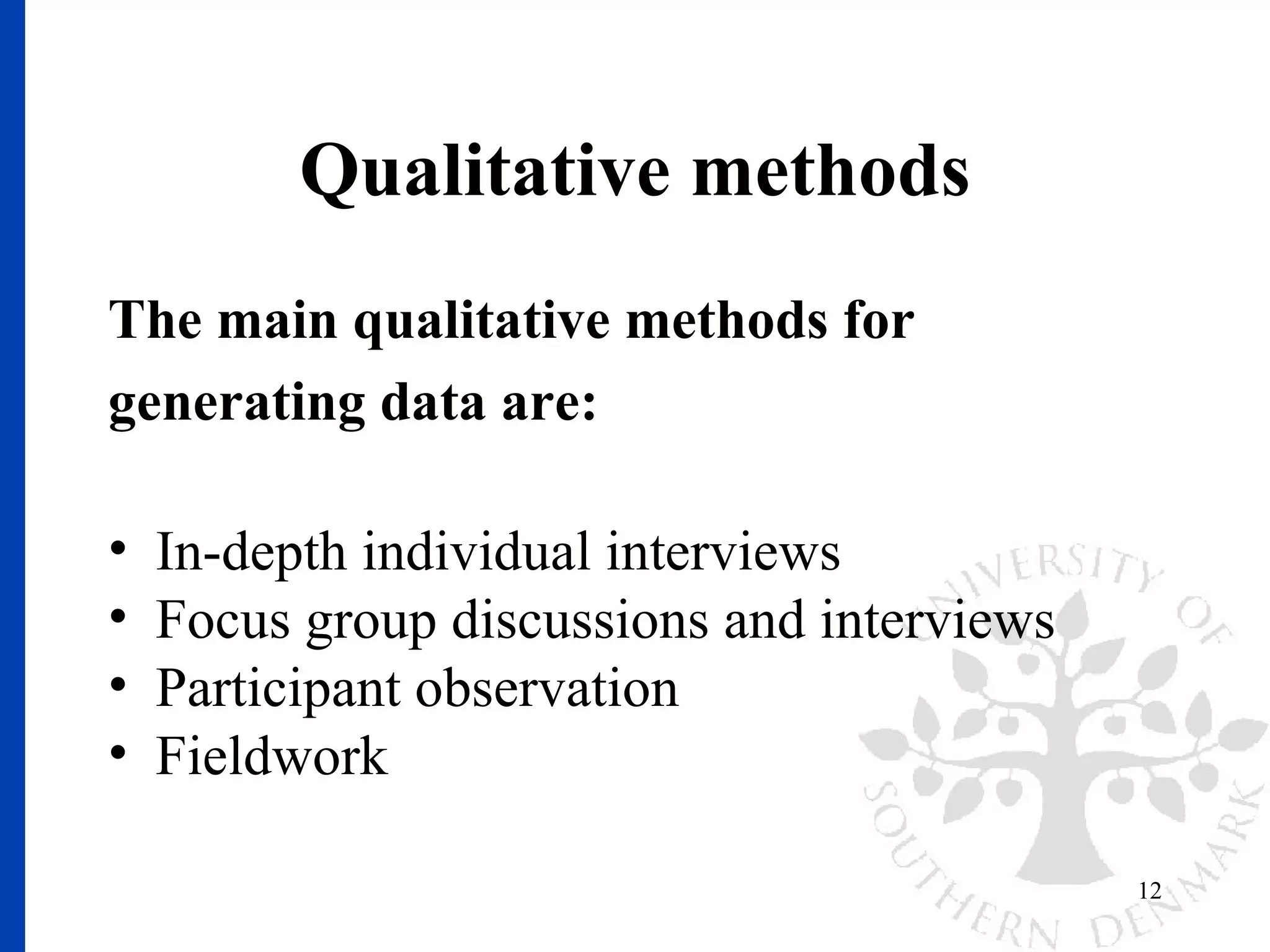 Qualitative research methods | PDF
