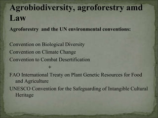 Agrobiodiversity, farmers´rights and agroforestry | PPT