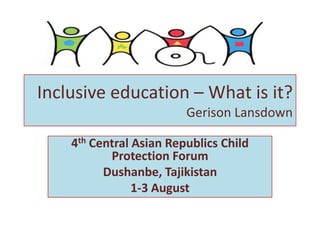 Expert presentation by Ms. Gerison Lansdown, International Expert on ...