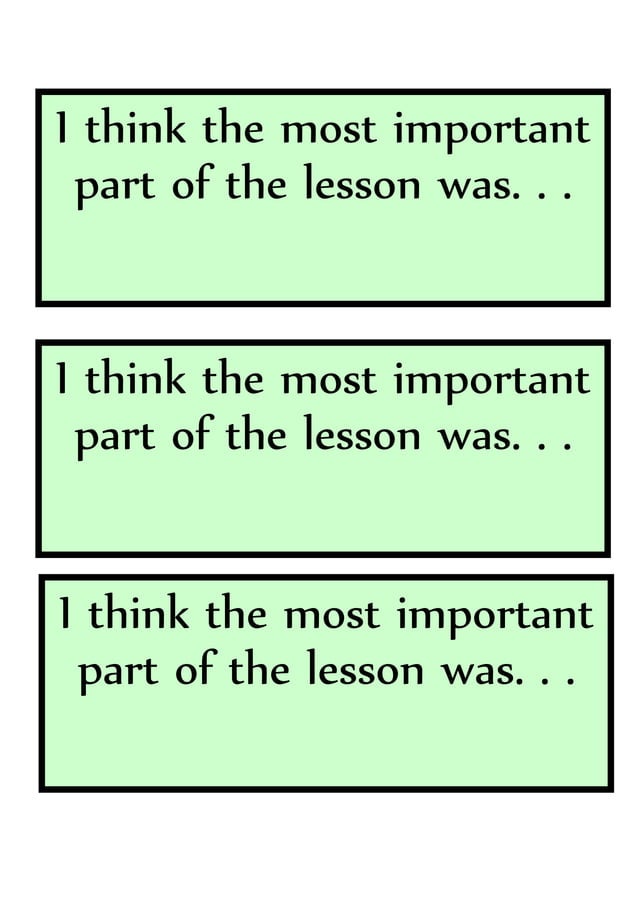 Plenary cards | DOC | Educational Assessment | Education