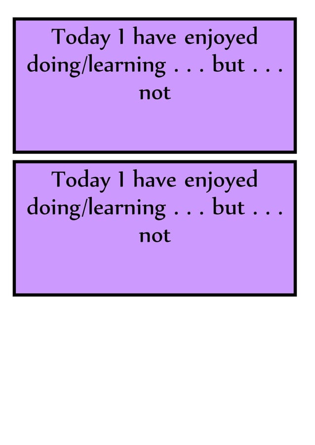 Plenary cards | DOC | Educational Assessment | Education